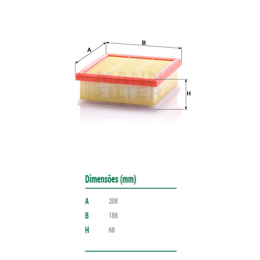 Filtro De Ar Do Motor Fiat Toro Jeep Renegade Mann Filter C21002 ...