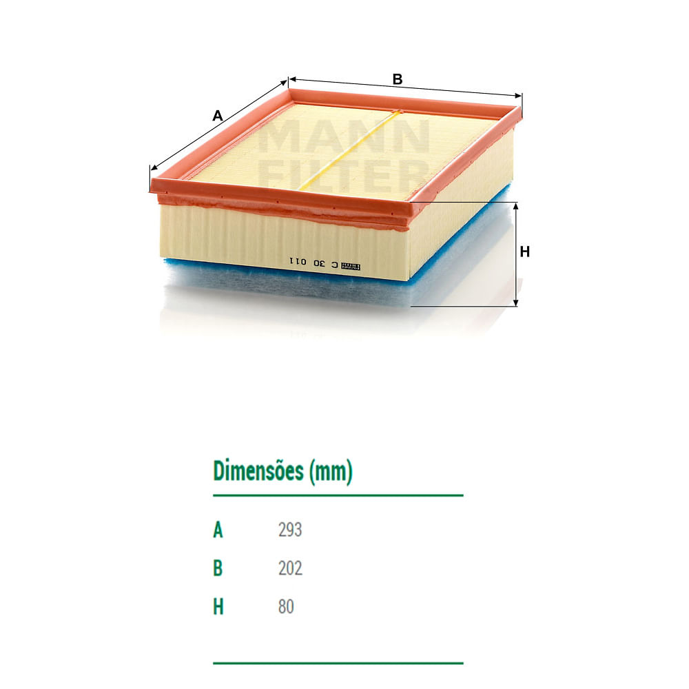 Filtro De Ar Do Motor Renault Master Mann Filter C30011 | DPaschoal ...