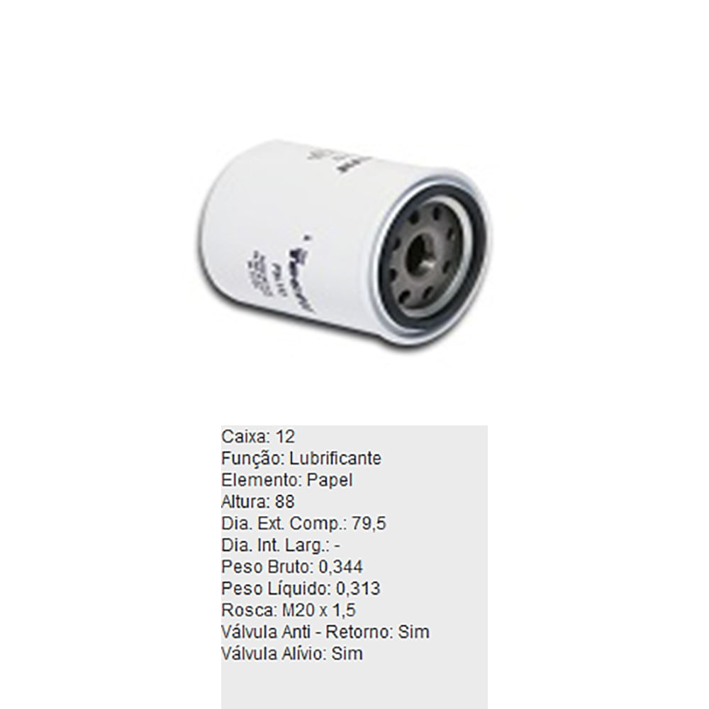 Filtro De Oleo Tecfil Psl152 Hyundai I30 Elantra Santa Fã© Tucson ...