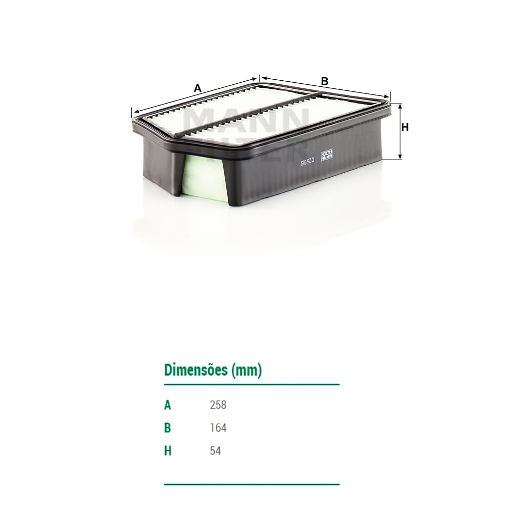 Filtro De Ar Do Motor Sportage Ix35 Mann Filter C26013 | DPaschoal - dpaschoal