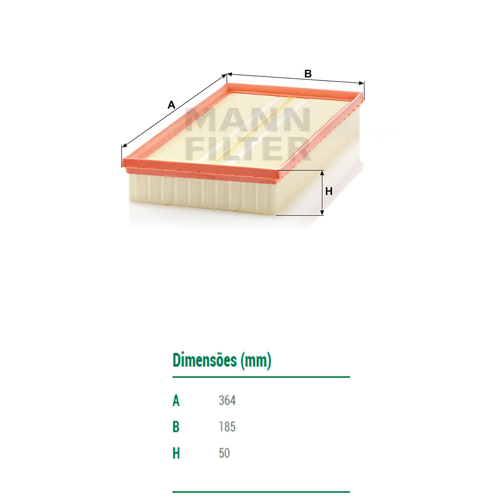 Filtro De Ar Do Motor Golf Mann Filter C37153 | DPaschoal - dpaschoal