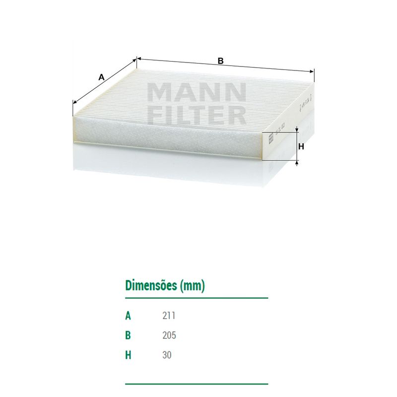 Filtro De Ar Condicionado City Hrv Mann Filter Cu21003 | Dpaschoal - dpaschoal